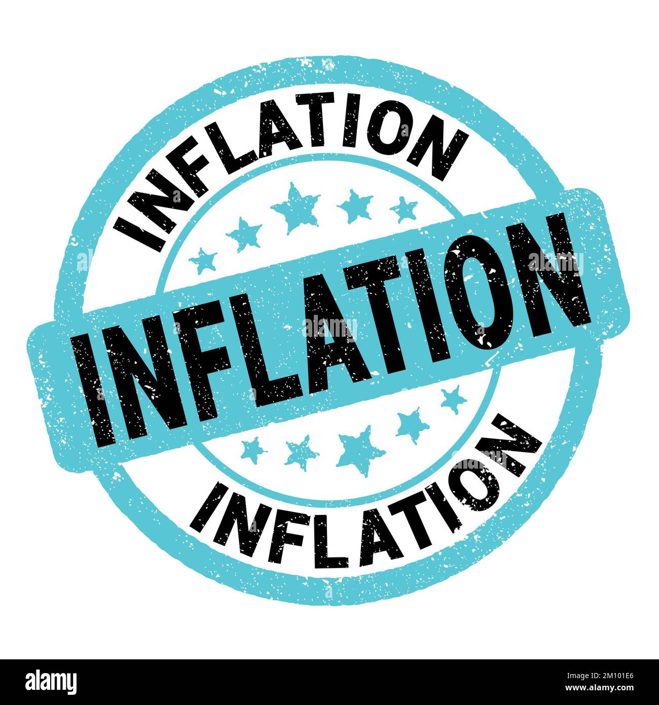 INFLATION text written on blue-black grungy stamp sign Stock Photo - Alamy