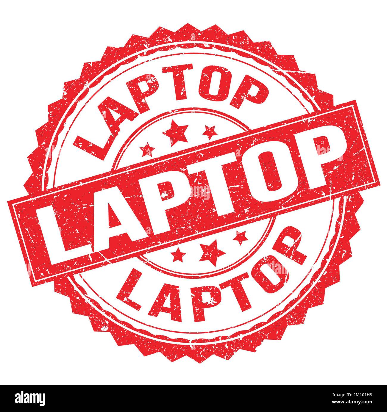LAPTOP text written on red round stamp sign Stock Photo - Alamy