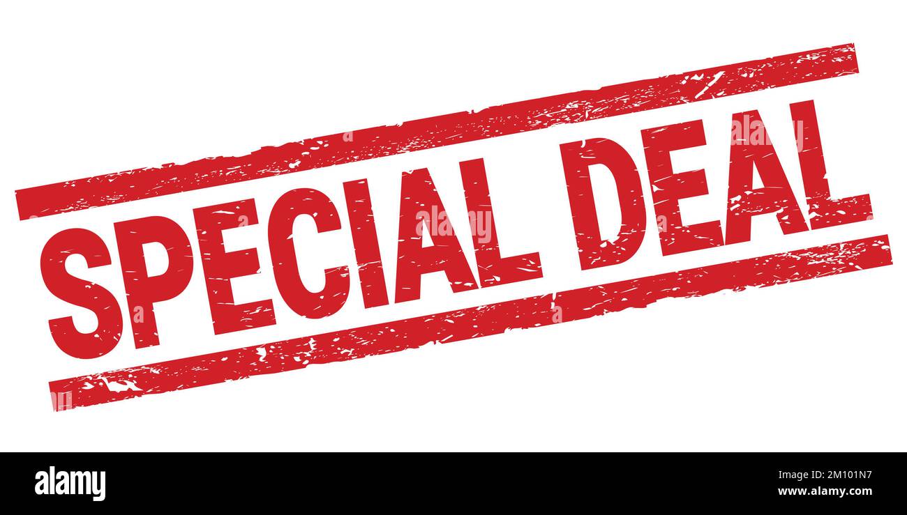 SPECIAL DEAL text written on red rectangle stamp sign Stock Photo - Alamy
