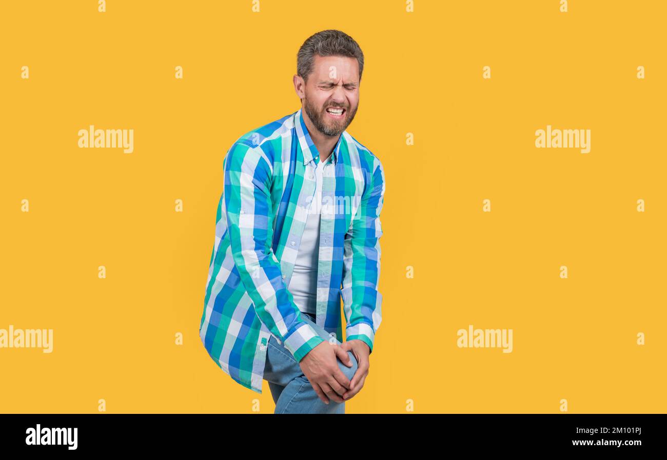 dislocation suffer of man with injury. man suffering from dislocation ...