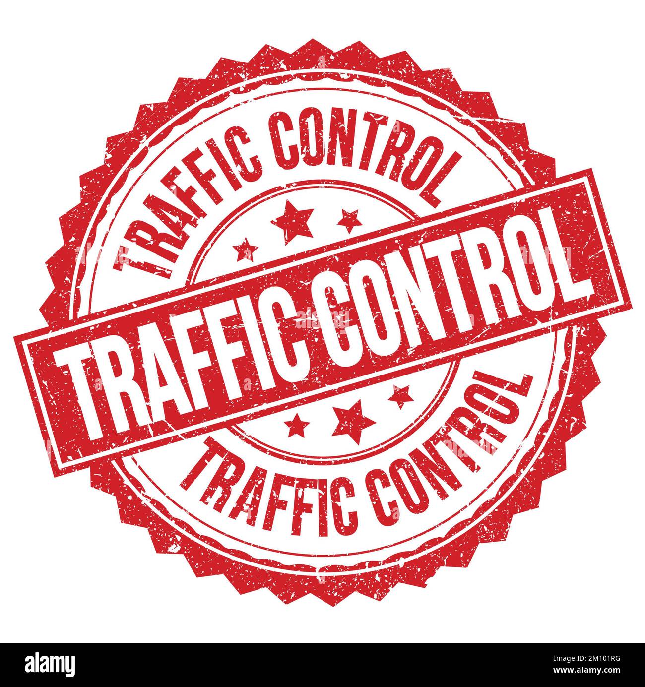 TRAFFIC CONTROL text written on red round stamp sign Stock Photo - Alamy