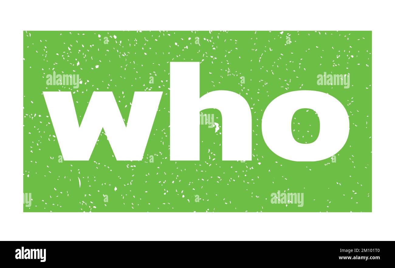 who text written on green grungy stamp sign Stock Photo - Alamy