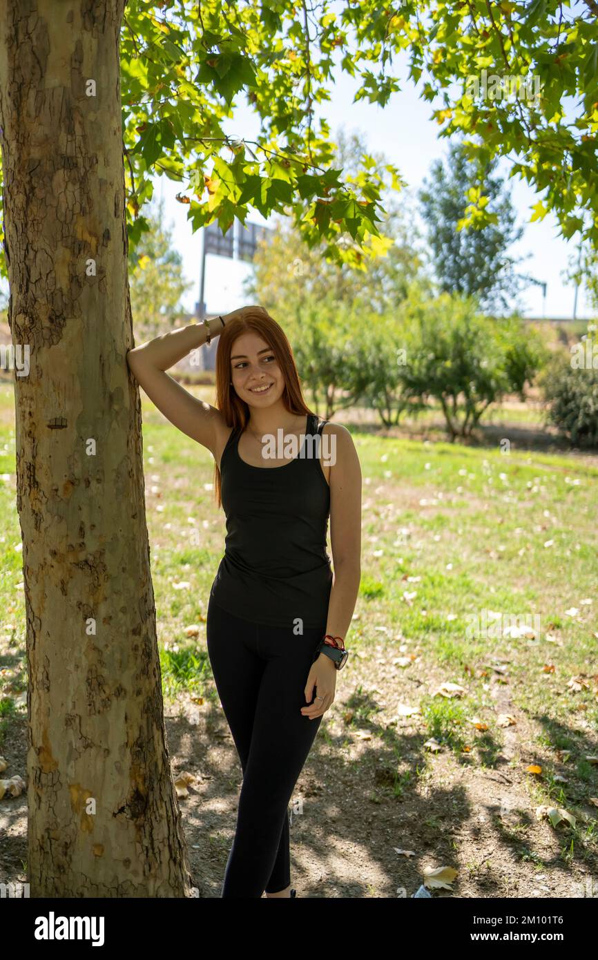 Woman in summer outfit standing hi-res stock photography and images - Alamy