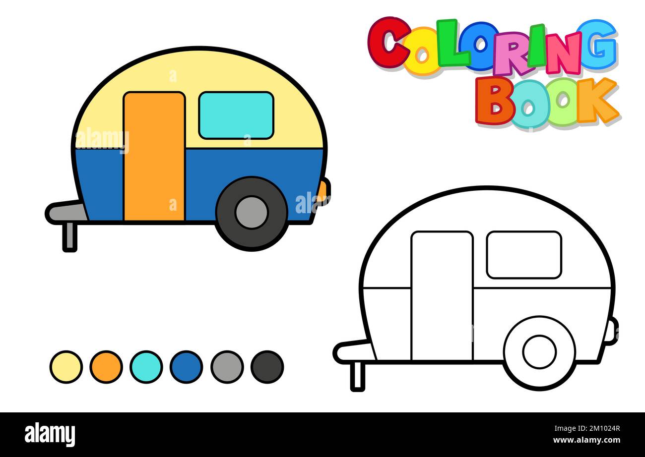 coloring book camper