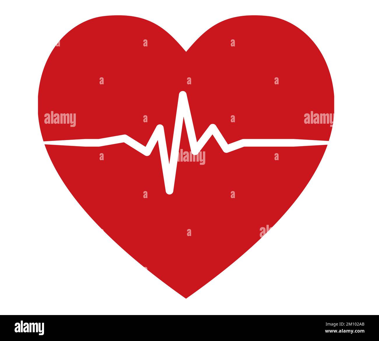 Electrocardiogram symbol in the heart Stock Photo - Alamy