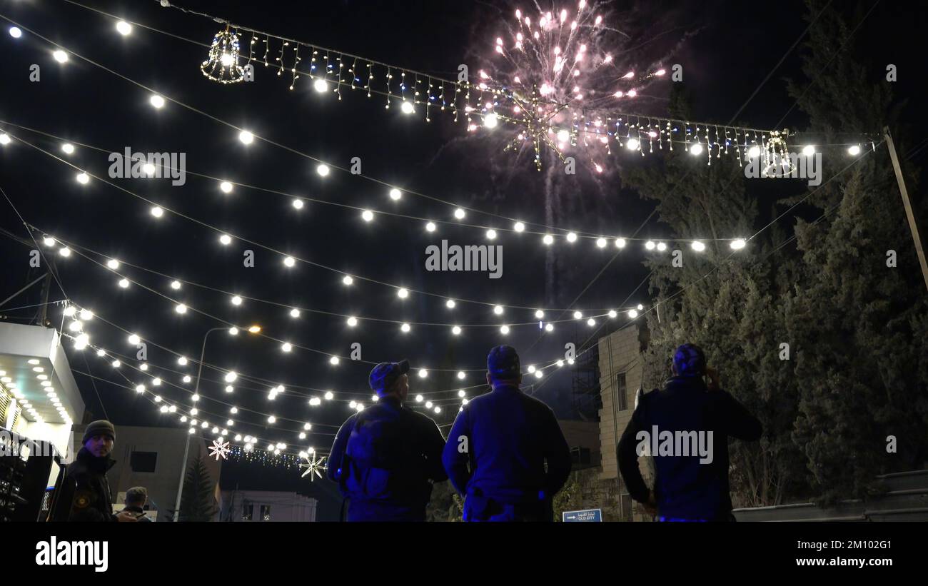BEIT SAHOUR, ISRAEL - DECEMBER 8: Members of the Palestinian Security ...
