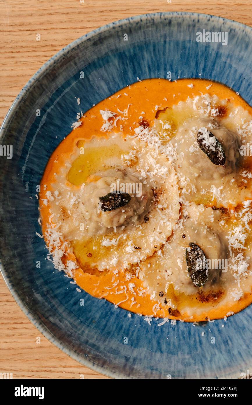 Fresh Pasta - Ravioli Stock Photo - Alamy