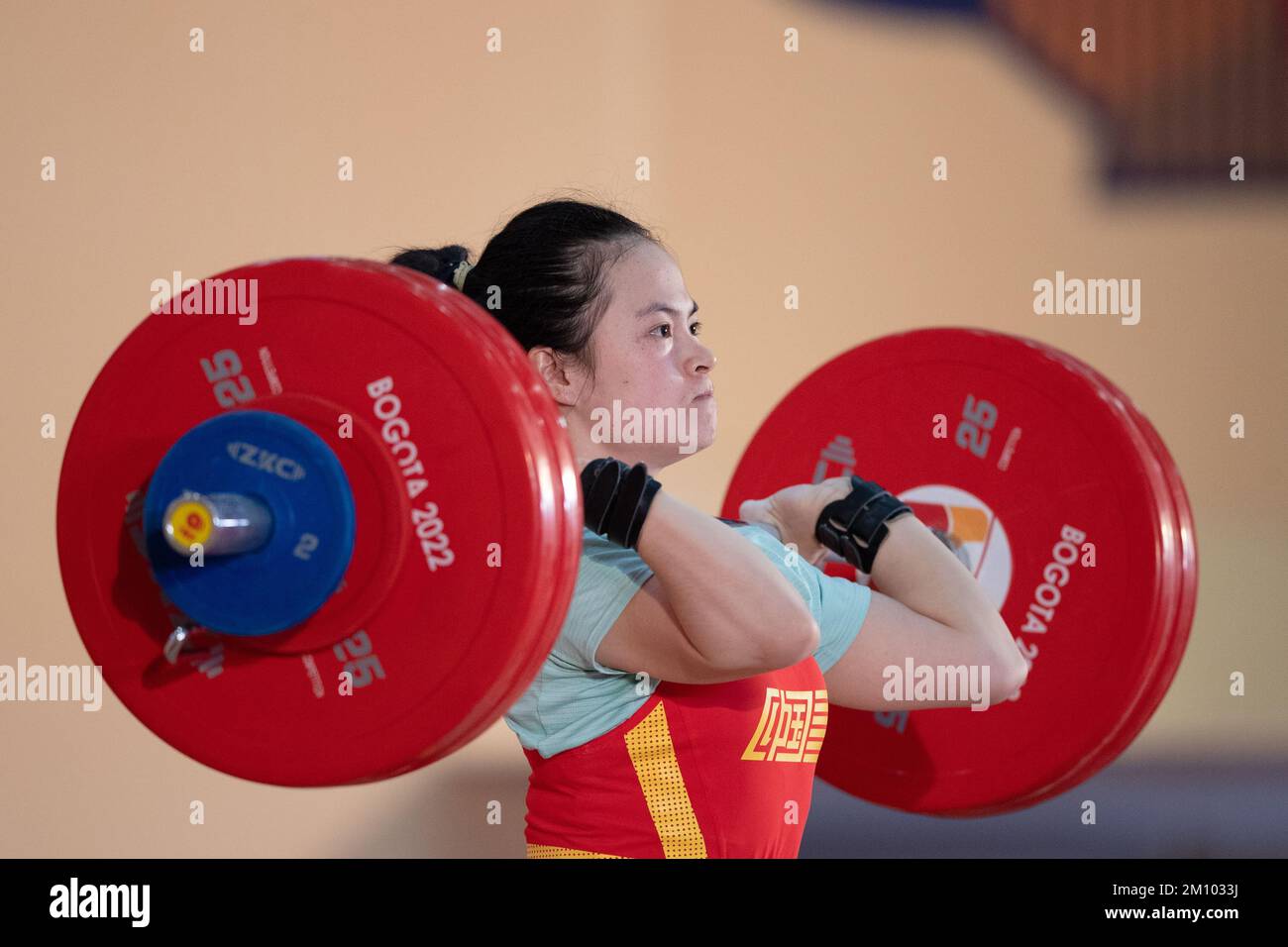 Bogota, Colombia. 8th Dec, 2022. Luo Shifang of China competes during ...