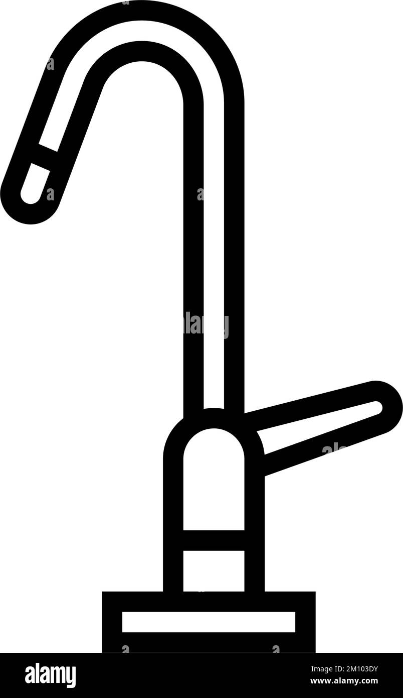 drink faucet water line icon vector illustration Stock Vector Image ...