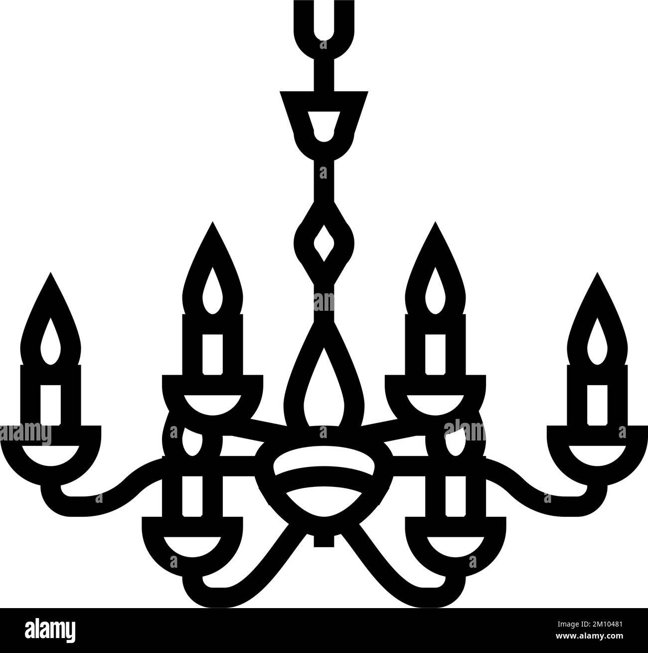 vintage lamp ceiling line icon vector illustration Stock Vector Image ...