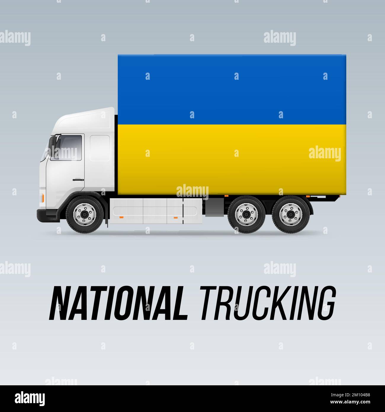 Symbol of National Delivery Truck with Flag of Ukraine. National ...
