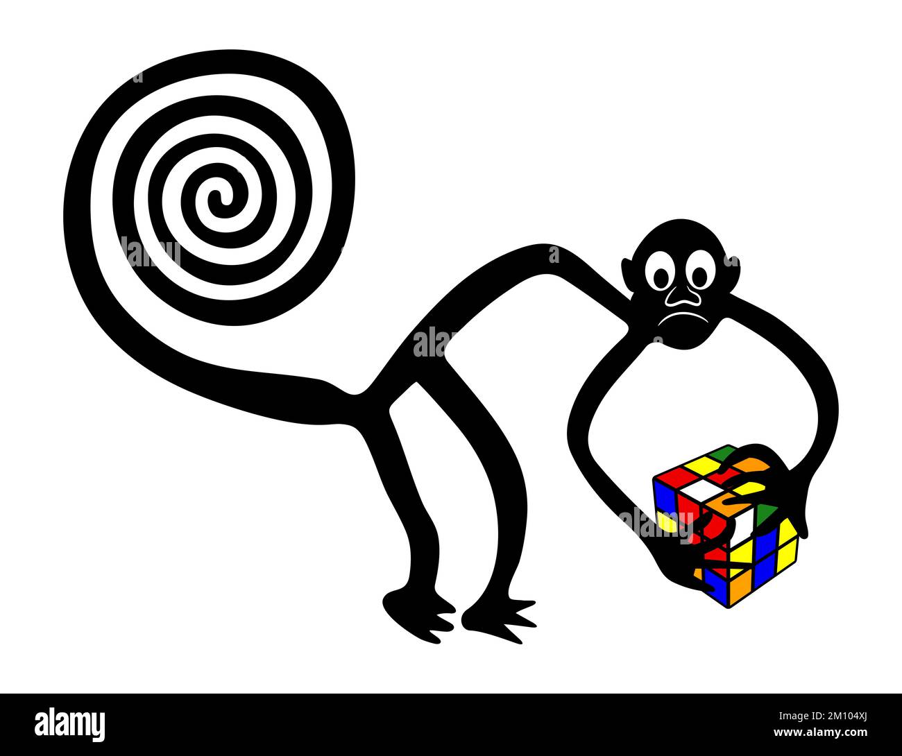 Geoglyph of the Monkey from Nazca with puzzle, The Nazca Lines, Nazca ...