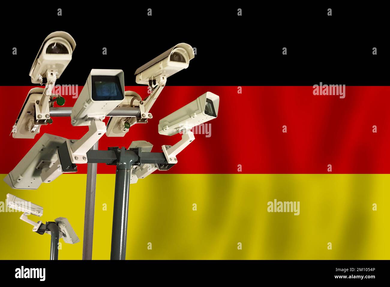 Deutsch CCTV camera on the flag of Germany Surveillance, security ...