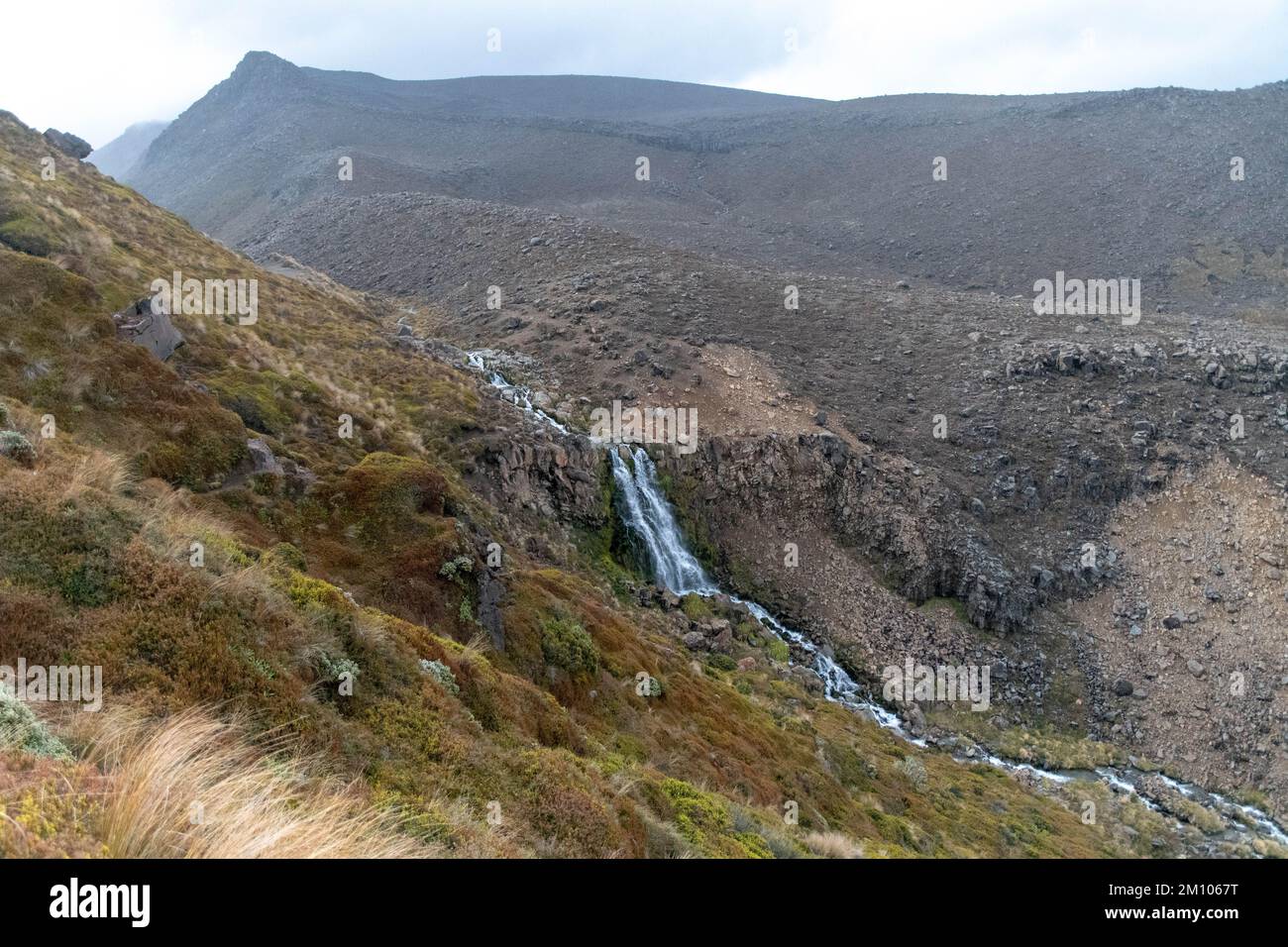 Waterfall in Tongariro National Park, New Zealand Stock Photo - Alamy