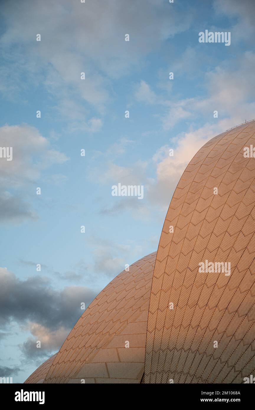 Sydney Opera House at Sunset, showing patterns Stock Photo - Alamy