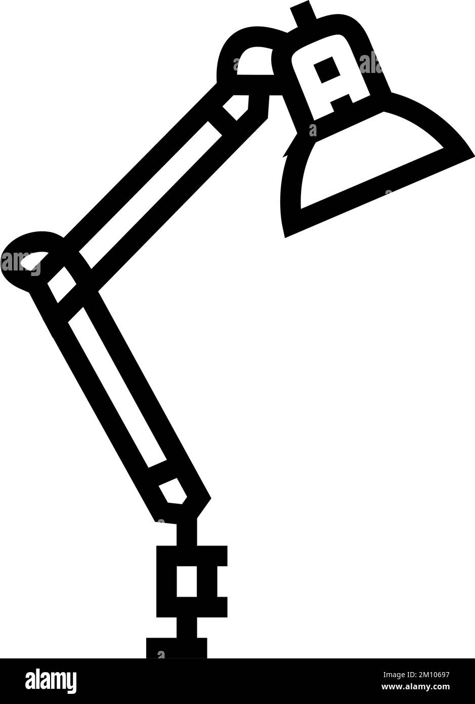 work table lamp line icon vector illustration Stock Vector Image & Art ...