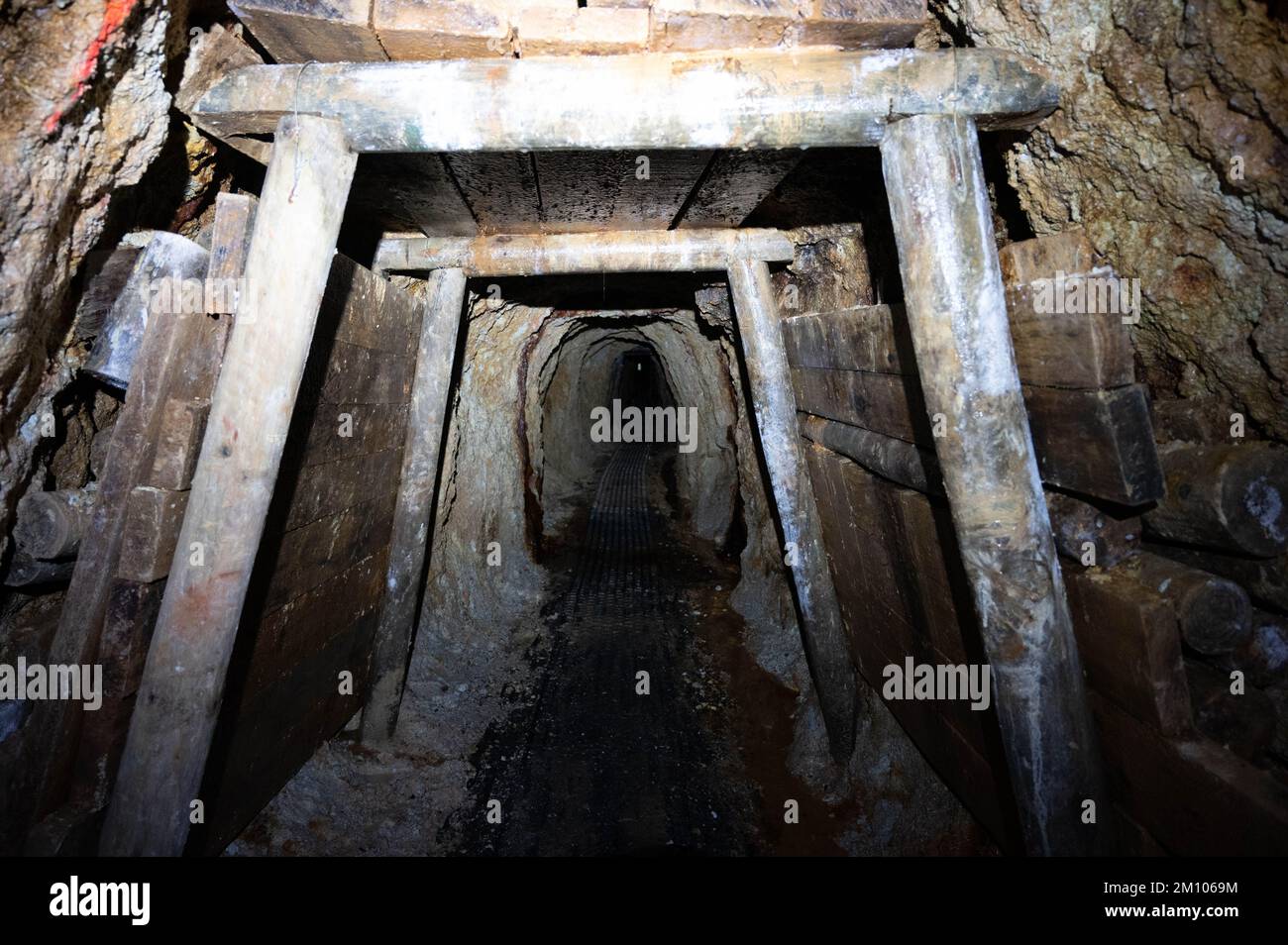 Abandoned Mine in Broken Hills Coromandel, New Zealand lit up by a ...