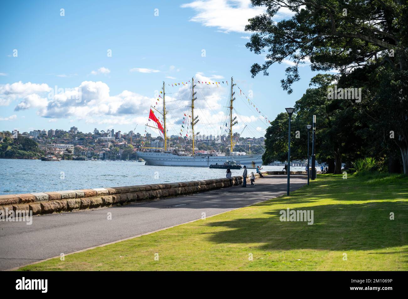Bima Suci Indonesian Ship sails into Sydney Harbour, taken from Botanic ...