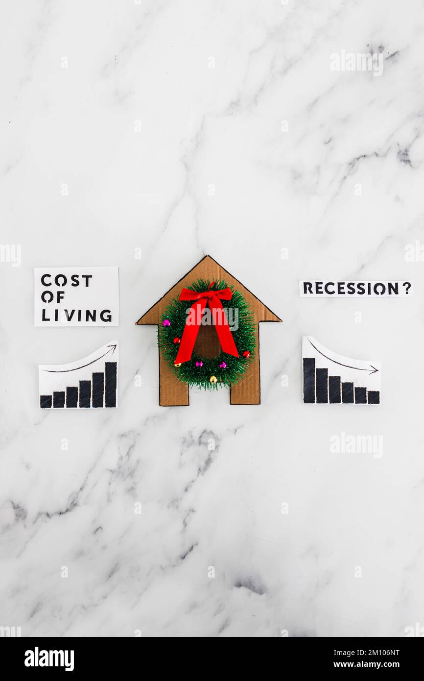 graphs with cost of living going up economic growth going down due to ...