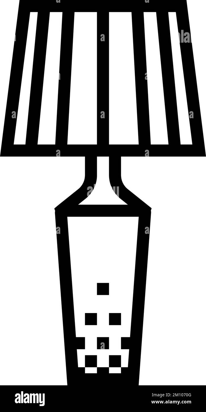 interior table lamp line icon vector illustration Stock Vector Image & Art - Alamy