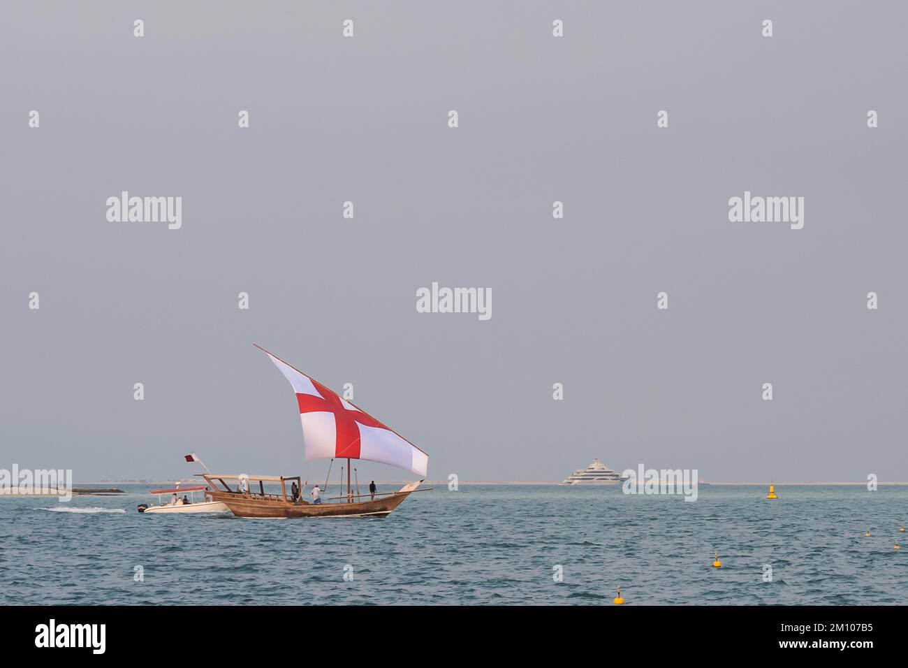 The 2022 Qatar FIFA World Cup final eight team-themed sailing boats ...