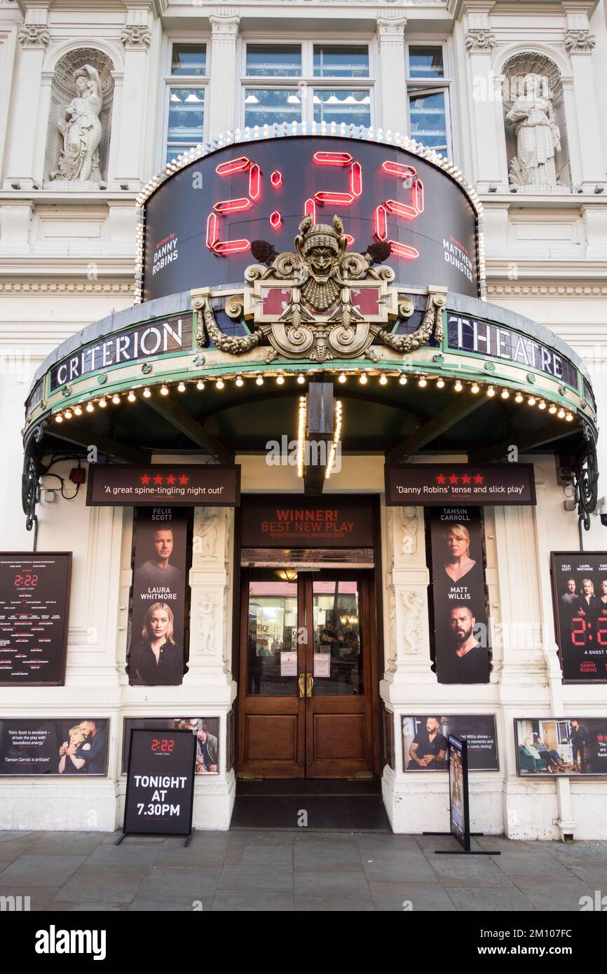 The entrance to the Criterion Theatre on Piccadilly Circus in London's ...