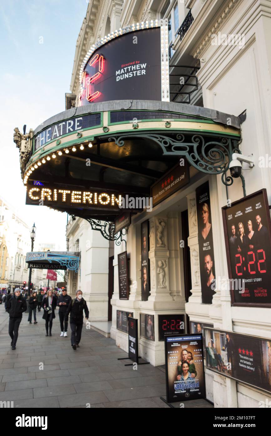 The entrance to the Criterion Theatre on Piccadilly Circus in London's ...
