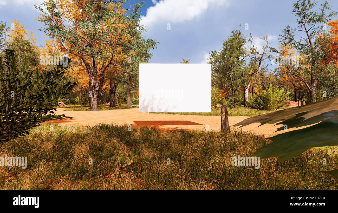 3D render mock up with environmental background canva Stock Photo - Alamy