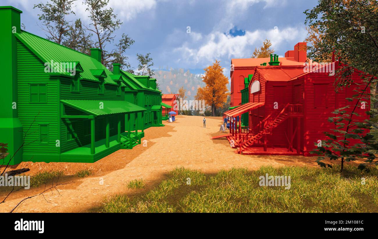 3D rendering. An immersive natural environment. Landscape to illustrate ...