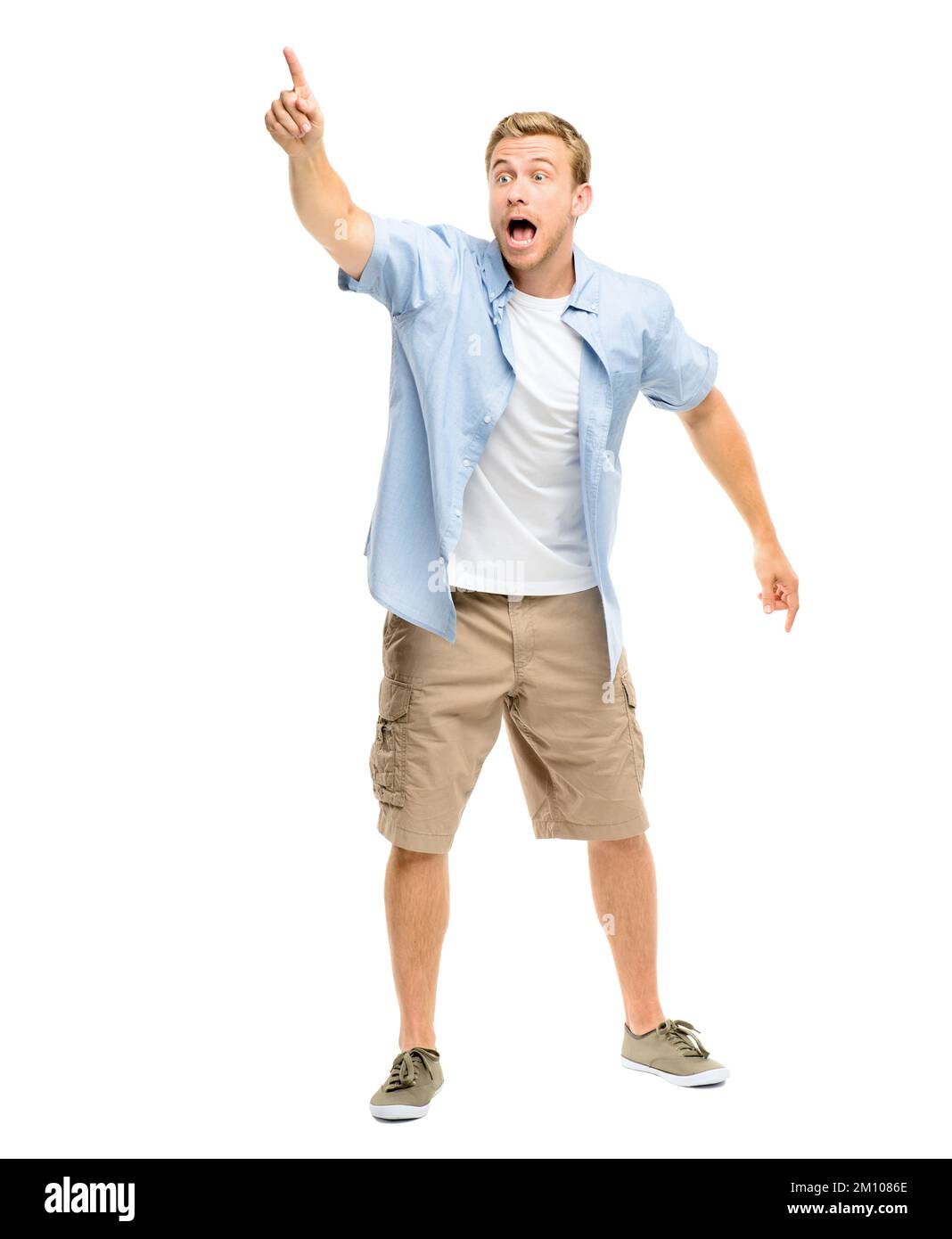 Be careful. Full length shot of a handsome young man standing alone in ...