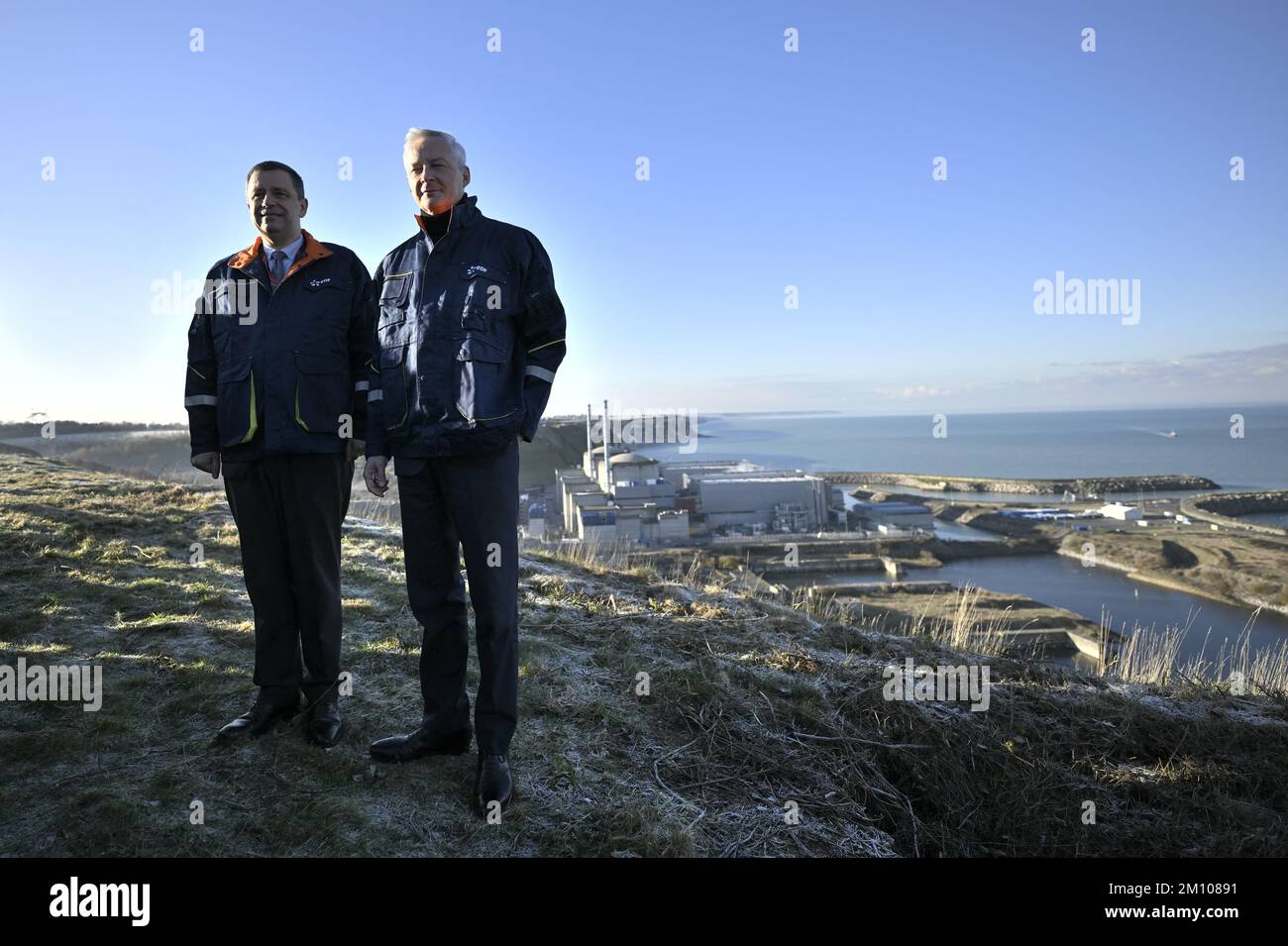 Economy Minister Bruno Le Maire and EDF CEO Luc Remont visit to the ...