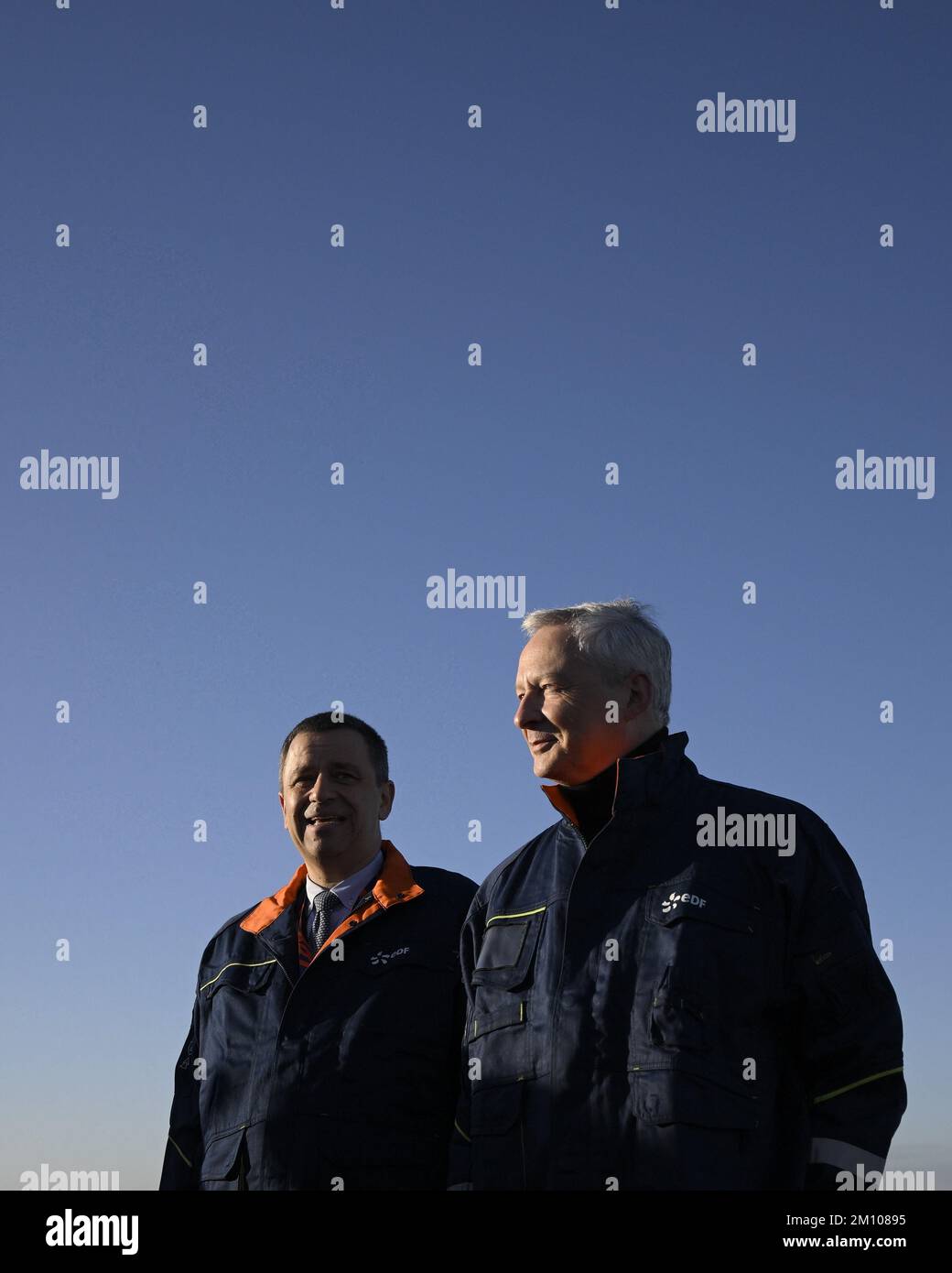 Economy Minister Bruno Le Maire and EDF CEO Luc Remont visit to the ...