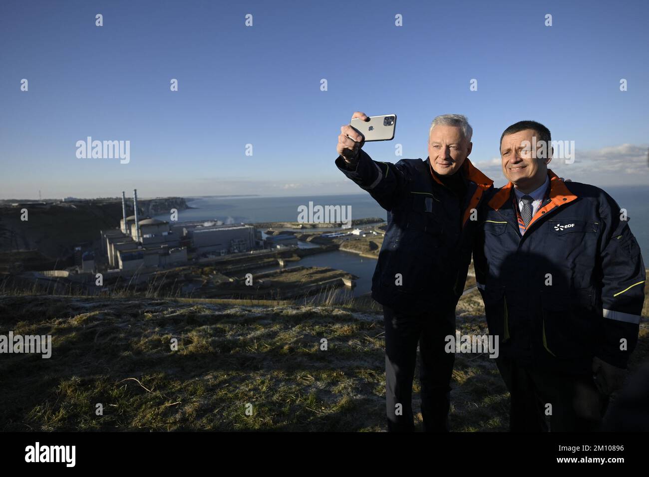 Economy Minister Bruno Le Maire and EDF CEO Luc Remont visit to the ...