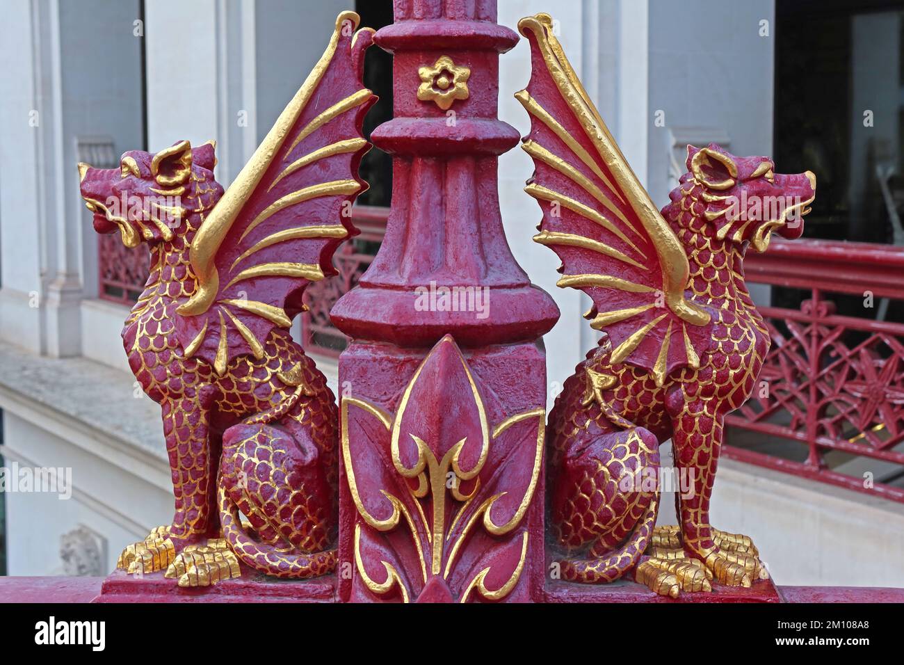 Golden winged lions on Holborn Viaduct, London - Victorian era road ...