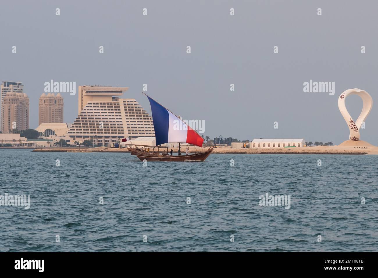 The 2022 Qatar FIFA World Cup final eight team-themed sailing boats ...