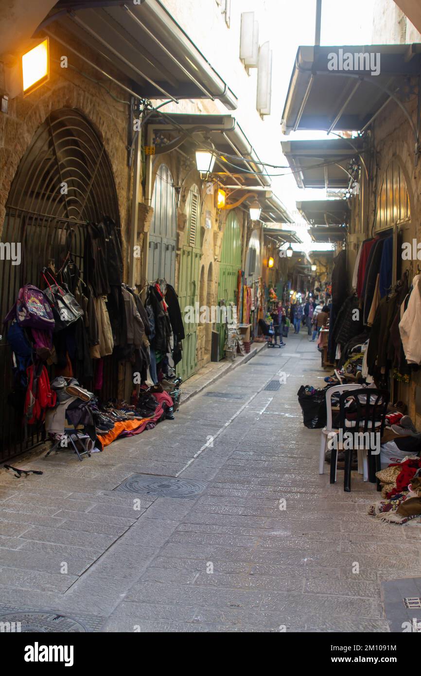 9 Nov 2022 Visitors on foot walking through the busy and crowded Souk ...