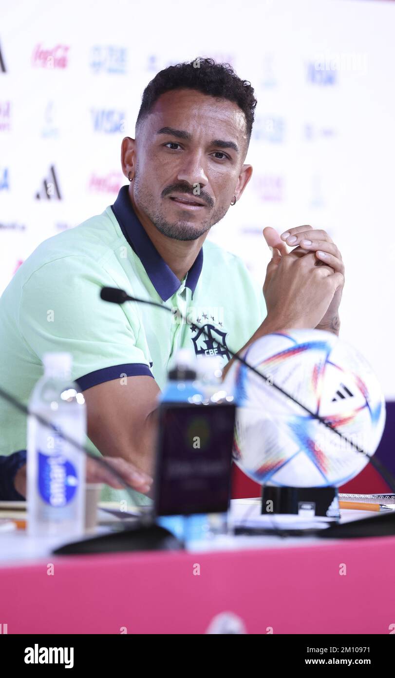 Danilo Luiz da Silva of Brazil answers to the media during a press ...