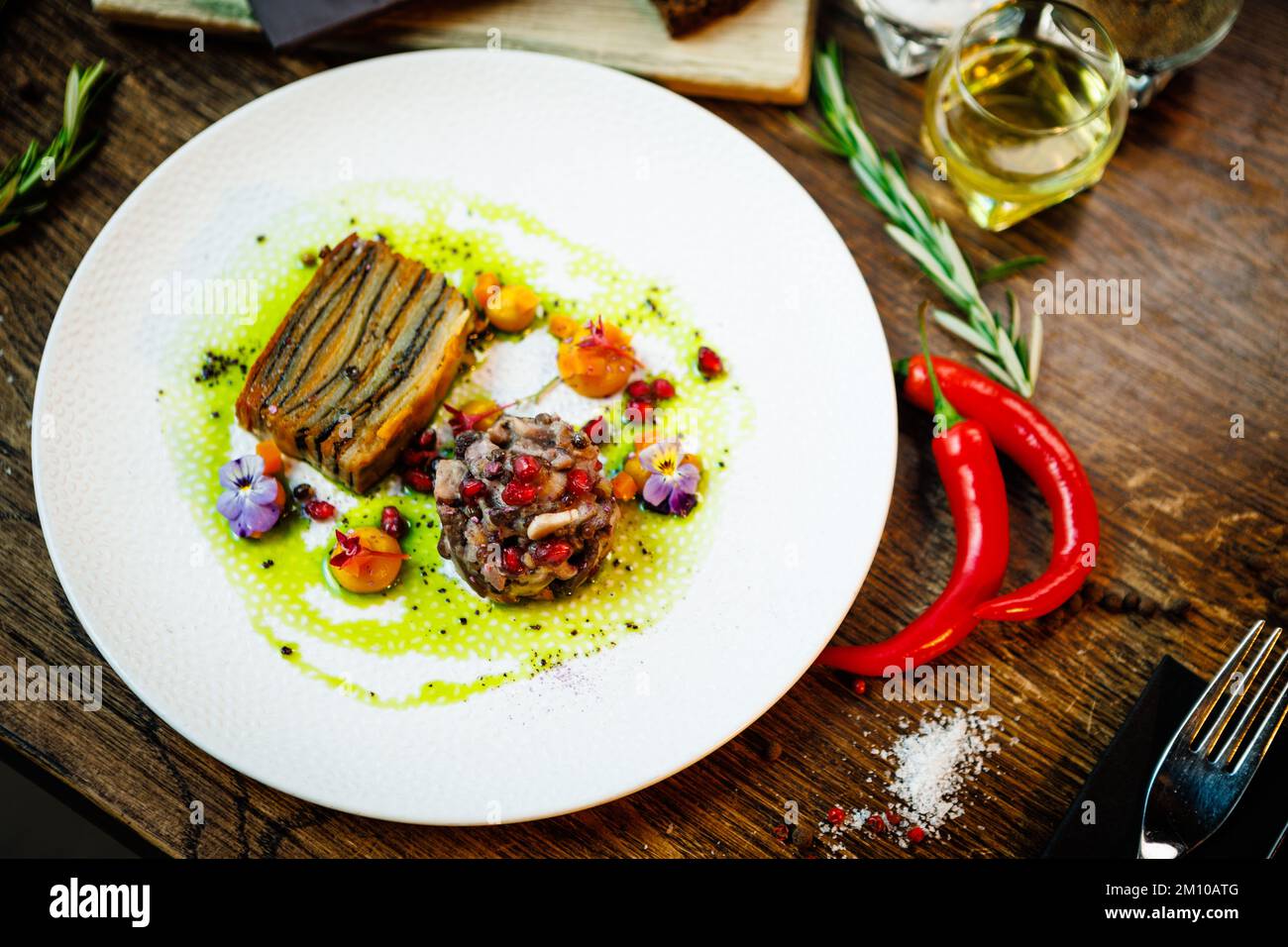 Shiitake and potatoes (vegan). Shiitake mushroom, potato gratin, Beluga ...