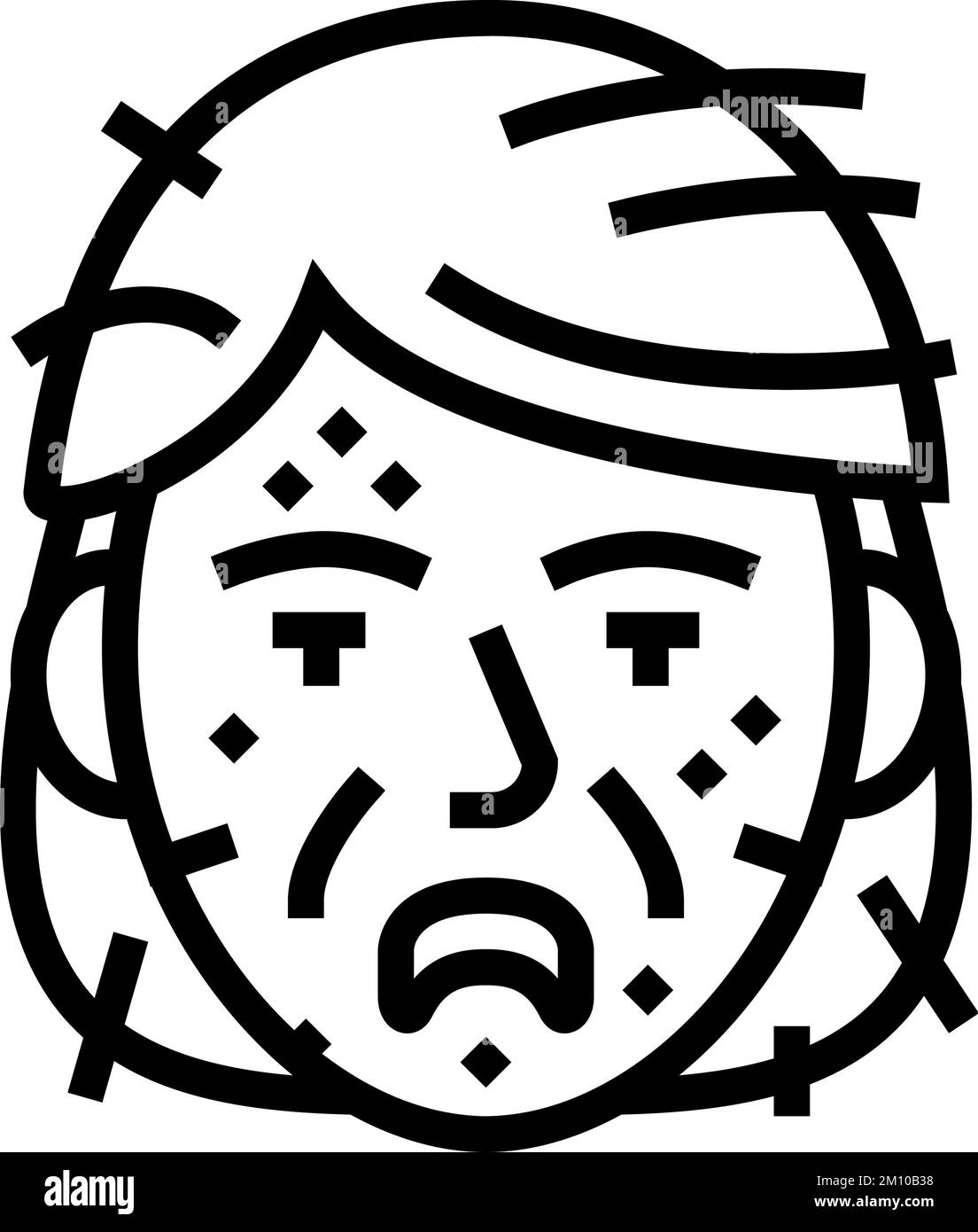 zombie scary line icon vector illustration Stock Vector Image & Art - Alamy