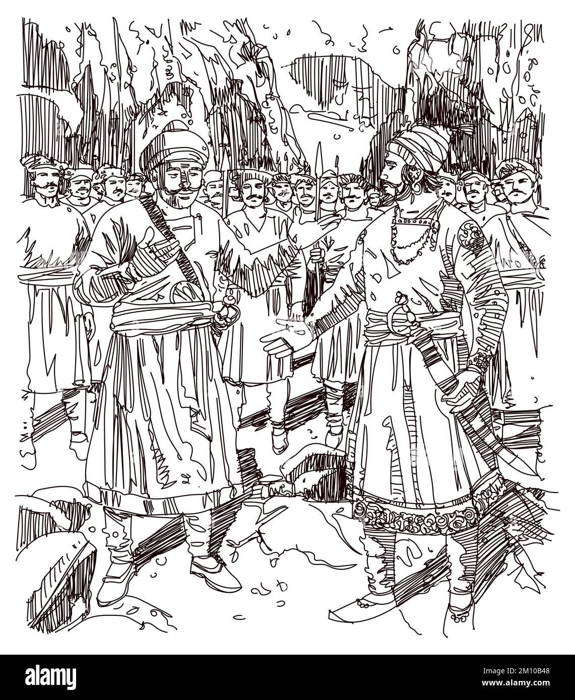 Shivaji Maharaj, great Maratha warrior Silhouette Illustration of ...