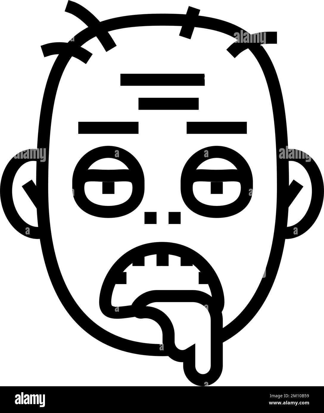 zombie horror line icon vector illustration Stock Vector Image & Art ...