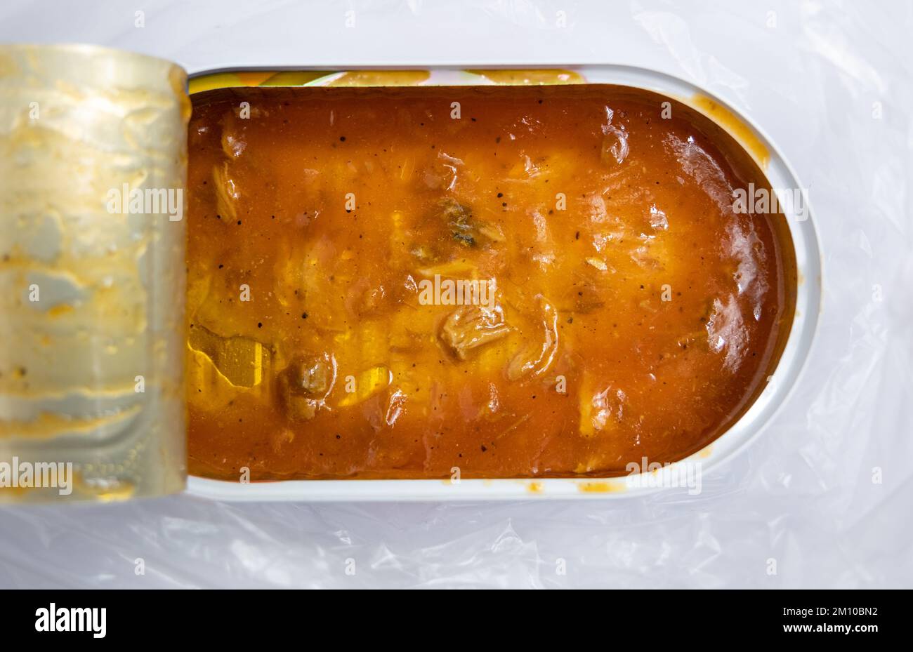 Canned fish tomato sauce Stock Photo - Alamy