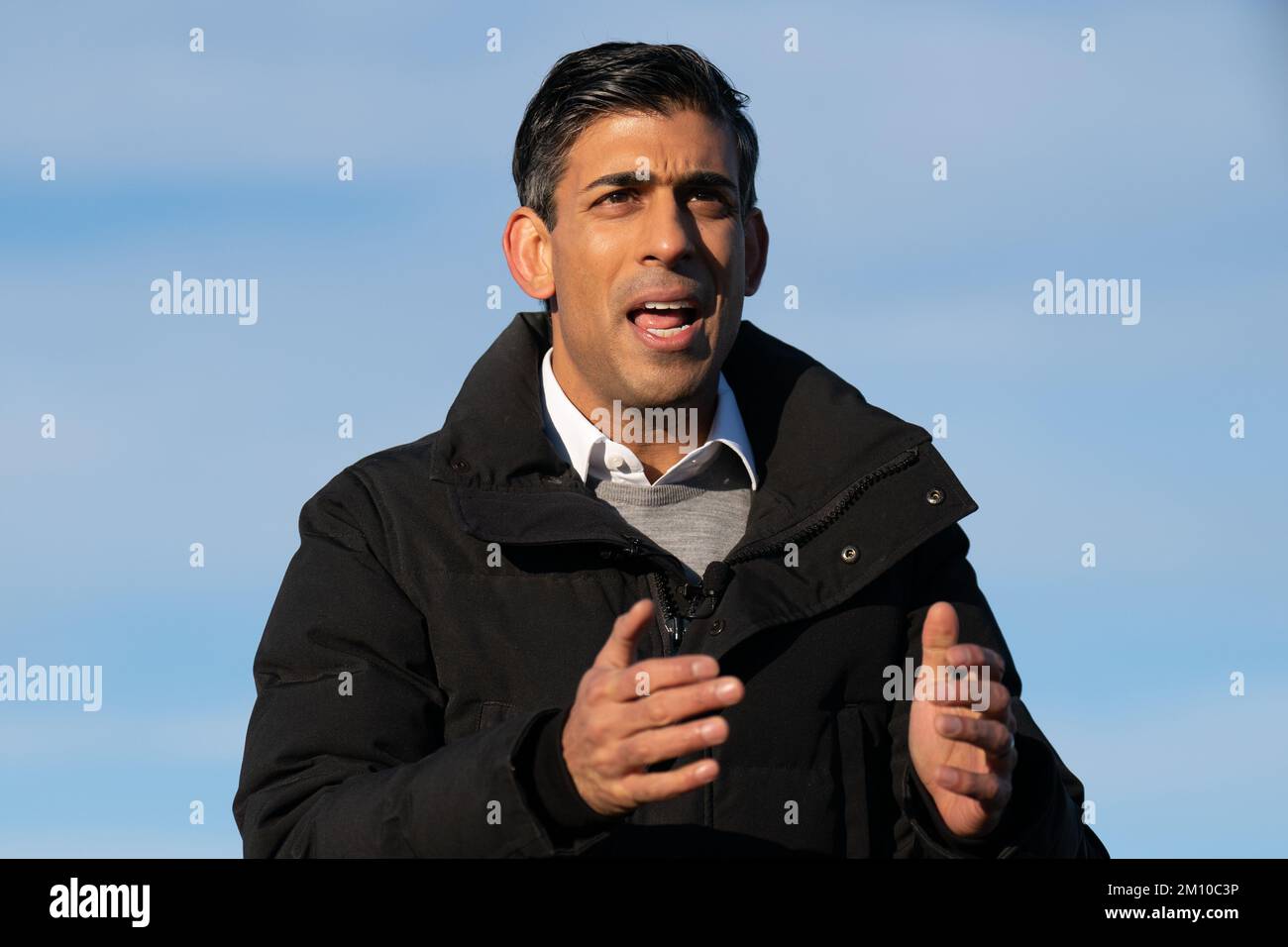 Prime Minister Rishi Sunak during his visit to RAF Coningsby in ...