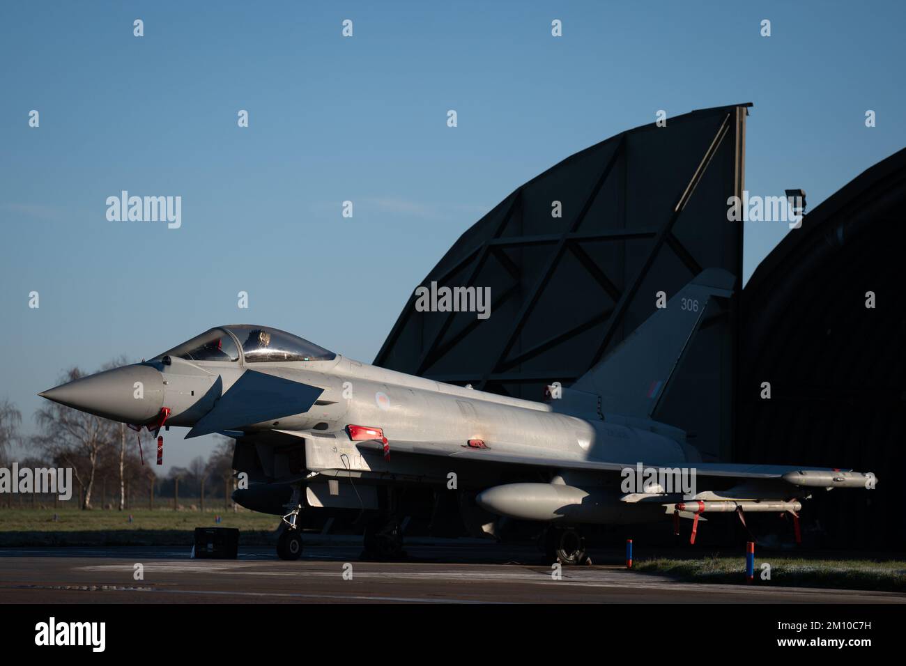 A Typhoon at RAF Coningsby in Linconshire ahead of a visit by Prime ...