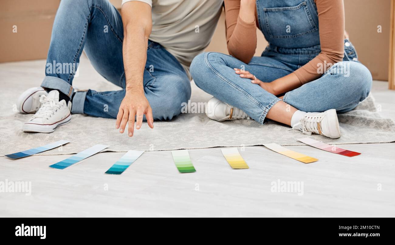 Which colour paint will they pick. Closeup shot of an unrecognisable ...