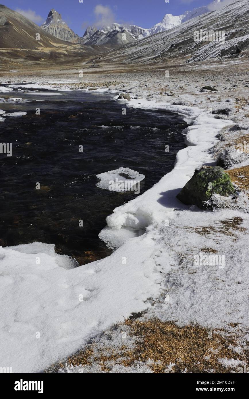 becouse of global warming mountain glaciers, ice caps of Himalayas ...