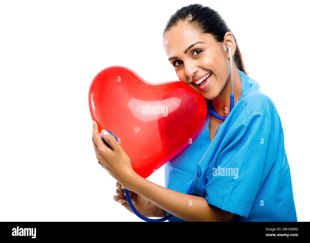 Your heart is your most precious asset. a female doctor listening to a ...