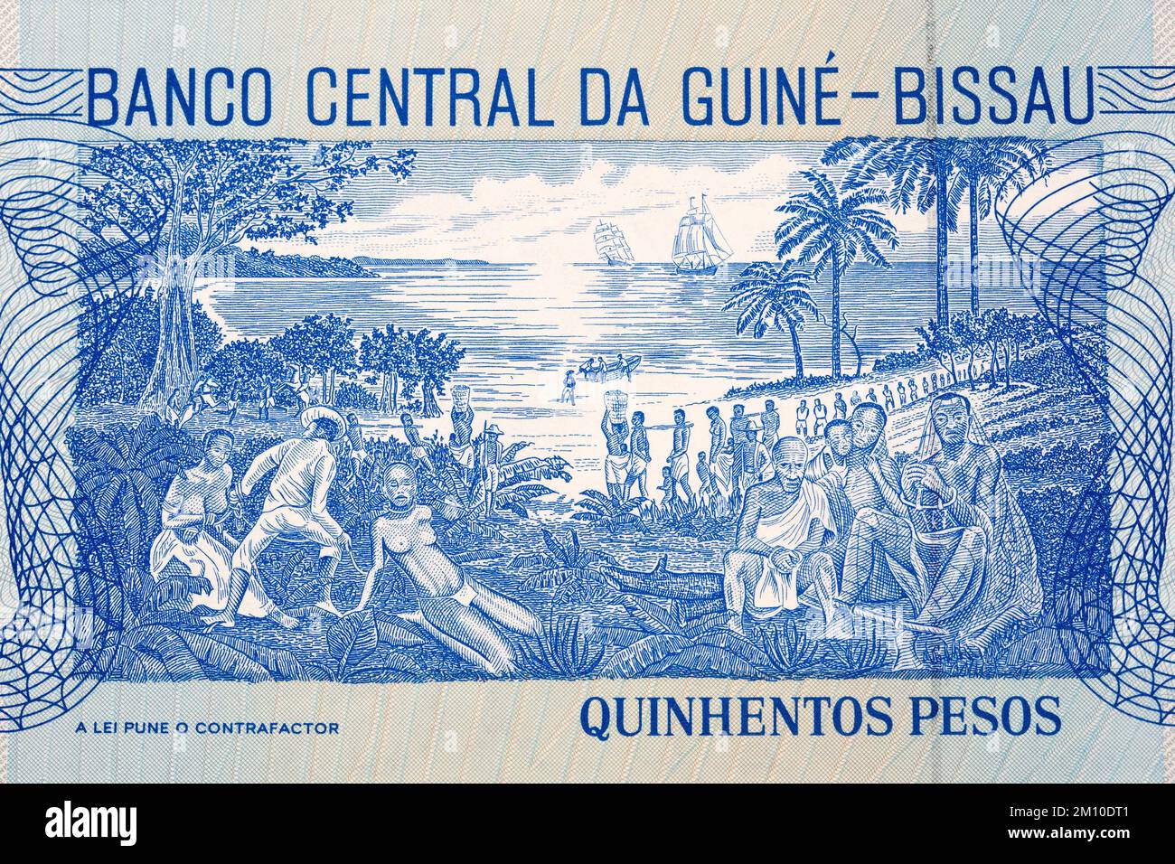 Slavery from Guinea-Bissau money - peso Stock Photo - Alamy