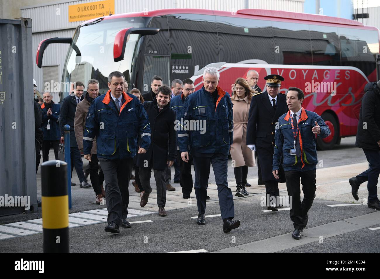 Economy Minister Bruno Le Maire and EDF CEO Luc Remont visit to the ...