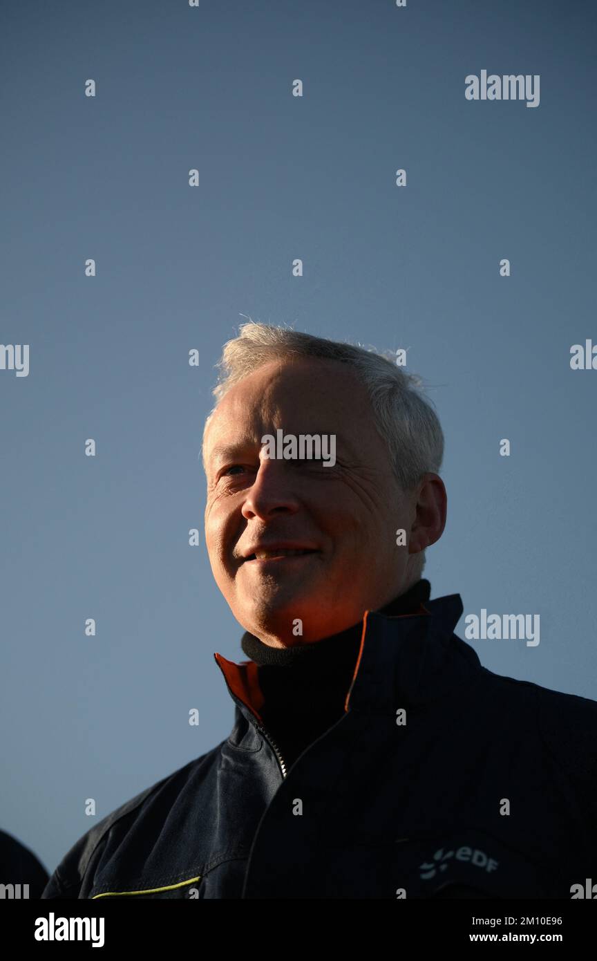 Economy Minister Bruno Le Maire and EDF CEO Luc Remont visit to the ...